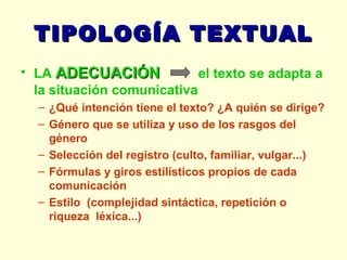 Tipología textual | PPT