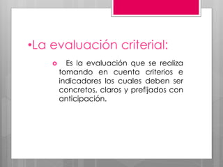Tipologia de la evaluacion | PPTX