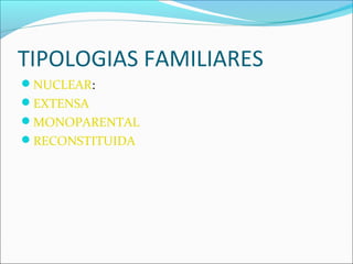 Tipologias familiares | PPT