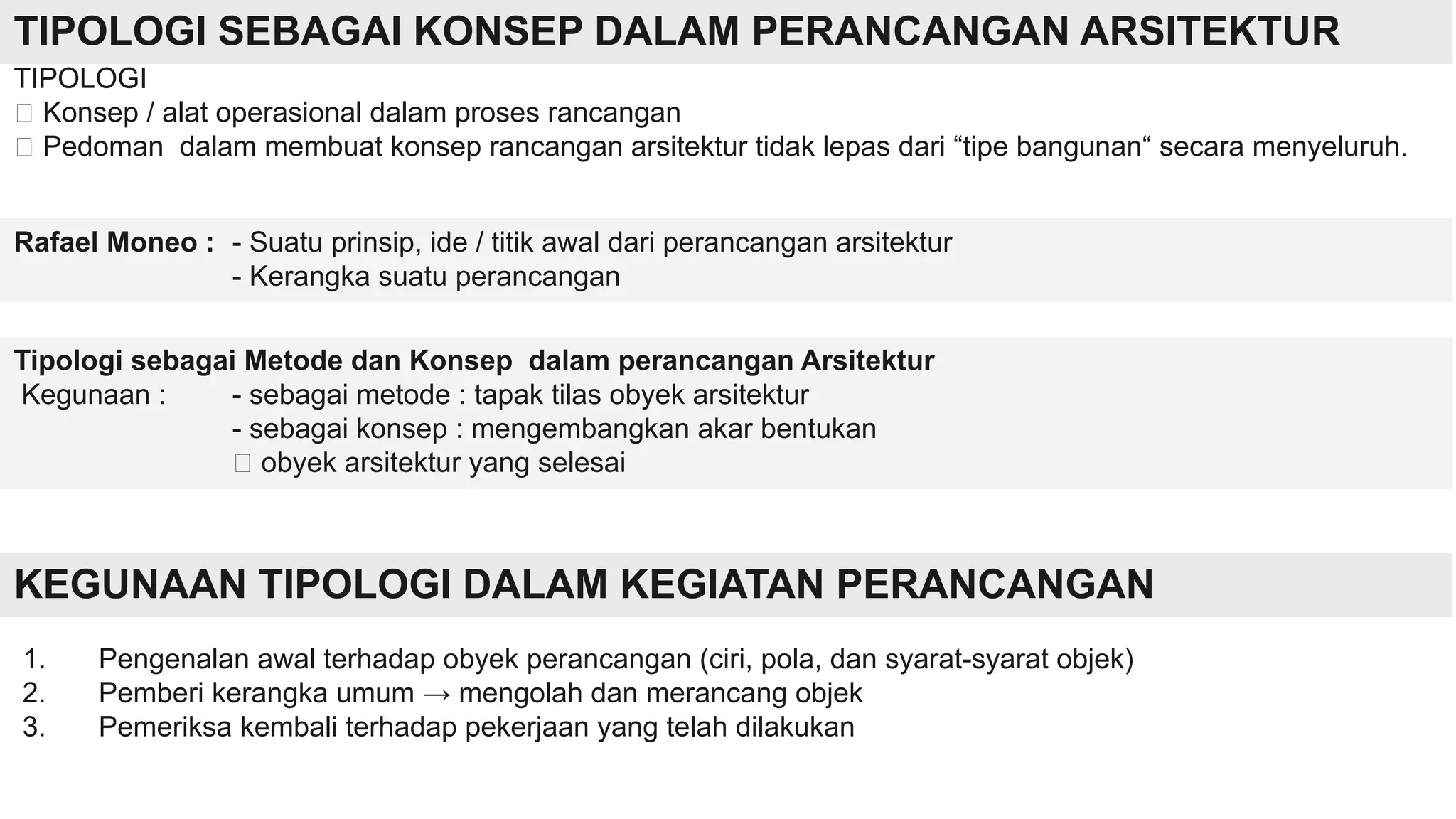TIPOLOGI BANGUNAN materi penjelasan minggu pertama | PDF