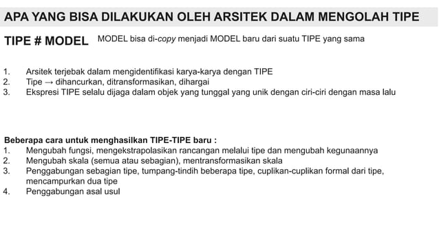 TIPOLOGI BANGUNAN materi penjelasan minggu pertama | PDF