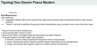 TIPOLOGI BANGUNAN materi penjelasan minggu pertama | PDF