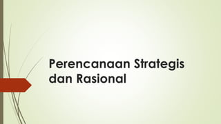 Tipologi dan paradigma perencanaan | PPTX