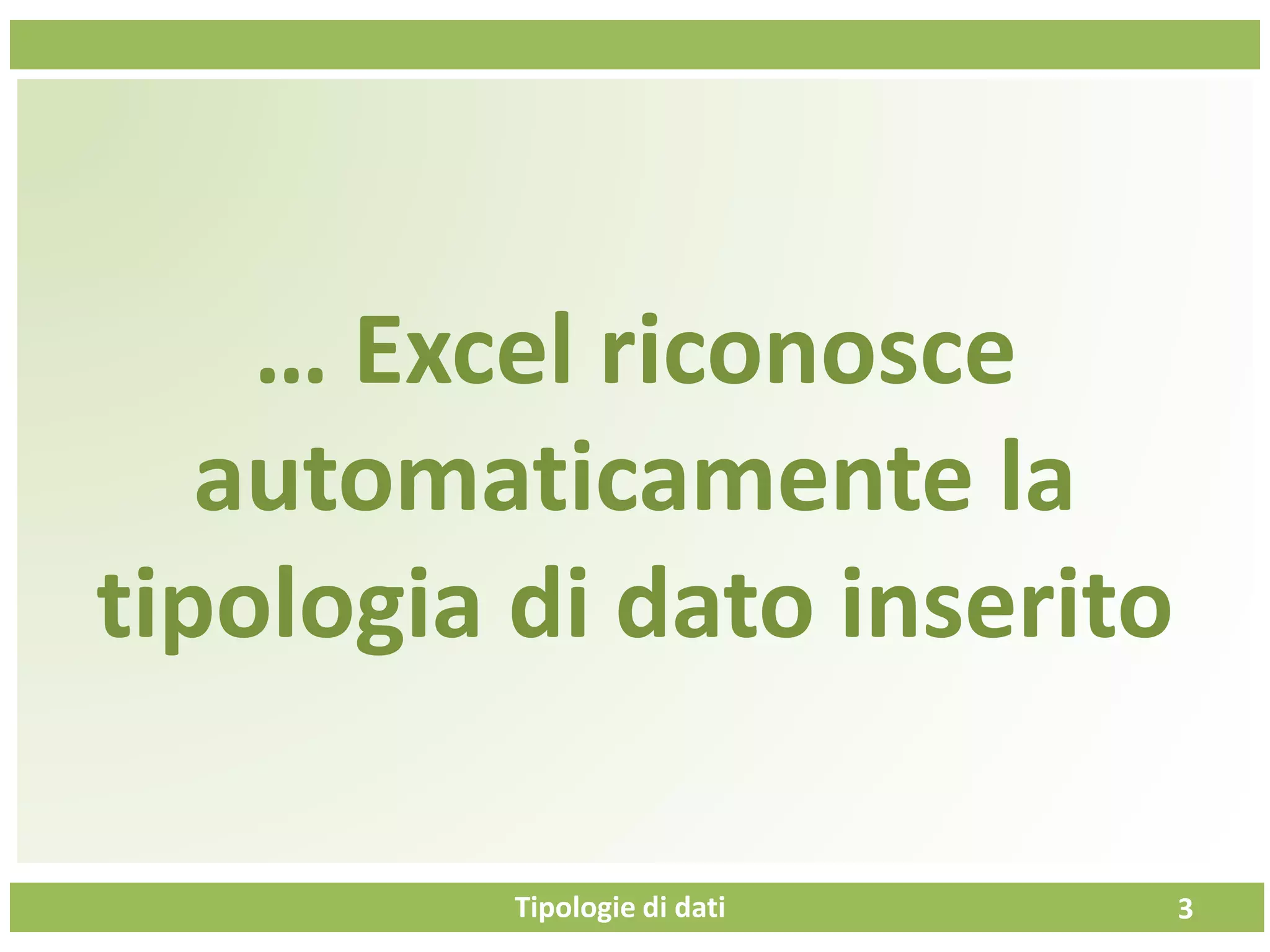 Tipologie di dati | PPTX | Databases | Computer Software and Applications