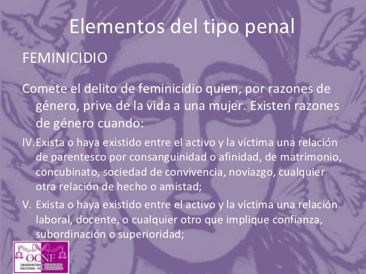 Tipificación Del Feminicidio
