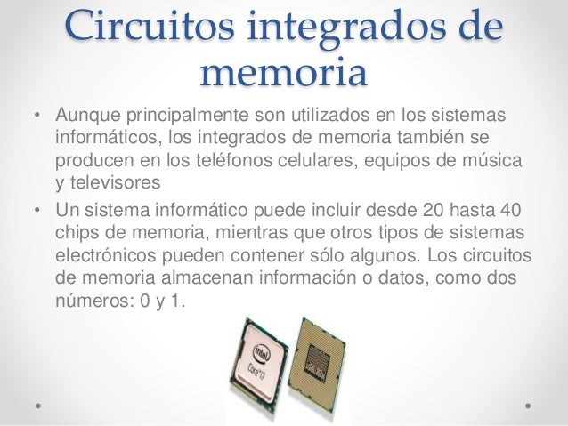 ARQUITECTURA DEL COMPUTADOR: CIRCUITOS INTEGRADOS
