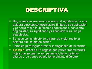 Tipos De Definiciones | PPT