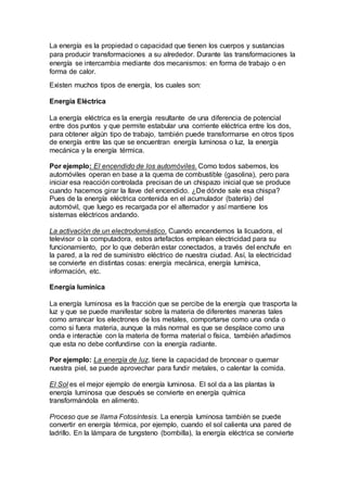 Tipos de Energía | PDF