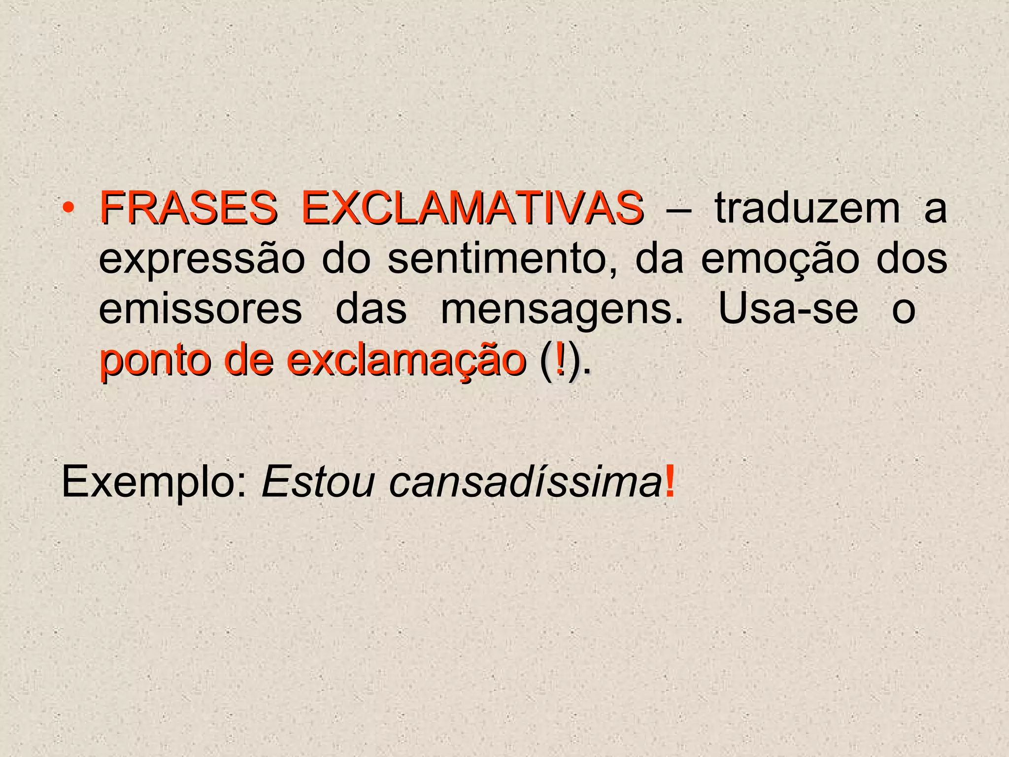 Tipos e Formas de frase | PPT