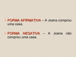 Tipos e Formas de frase | PPT