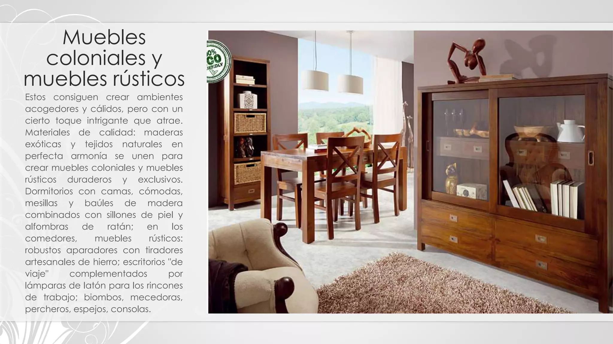 Tipos, Clasificación y Estilos de Muebles | PPTX