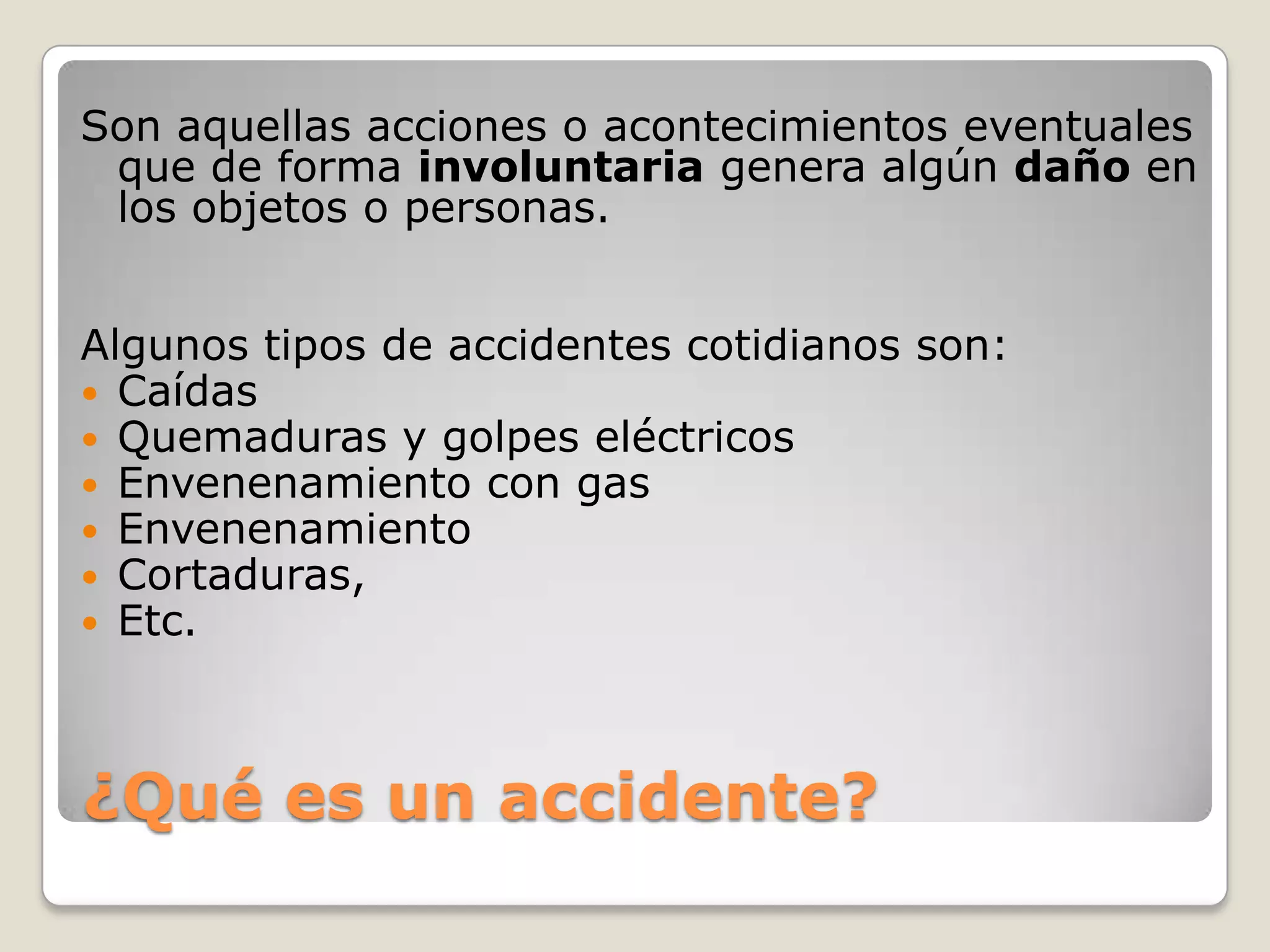 Tipos de accidentes | PPTX