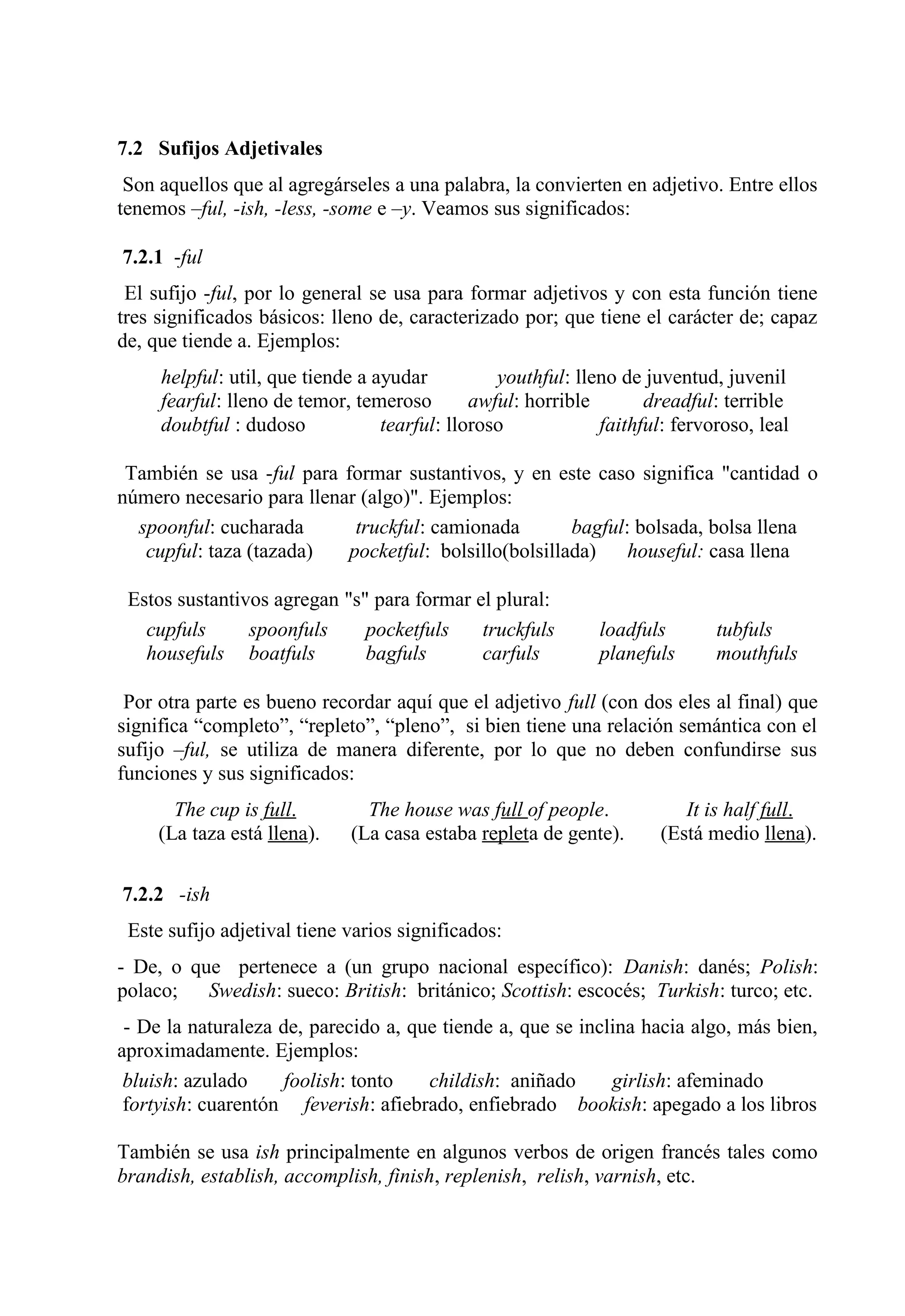 Tipos de afijos | PDF