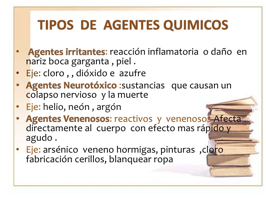 Tipos de agentes químicos 2