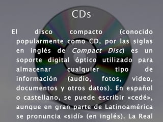 Tipos De Almacenamiento Y Capacidades | PPT