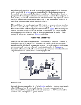Tipos de alúmina | DOCX