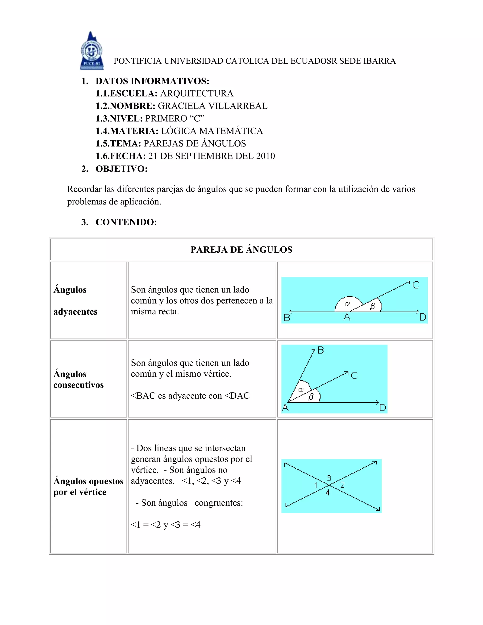 Tipos de angulos | DOCX