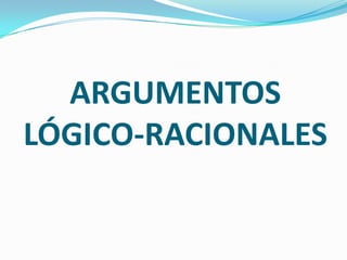 Tipos de argumentos | PPSX
