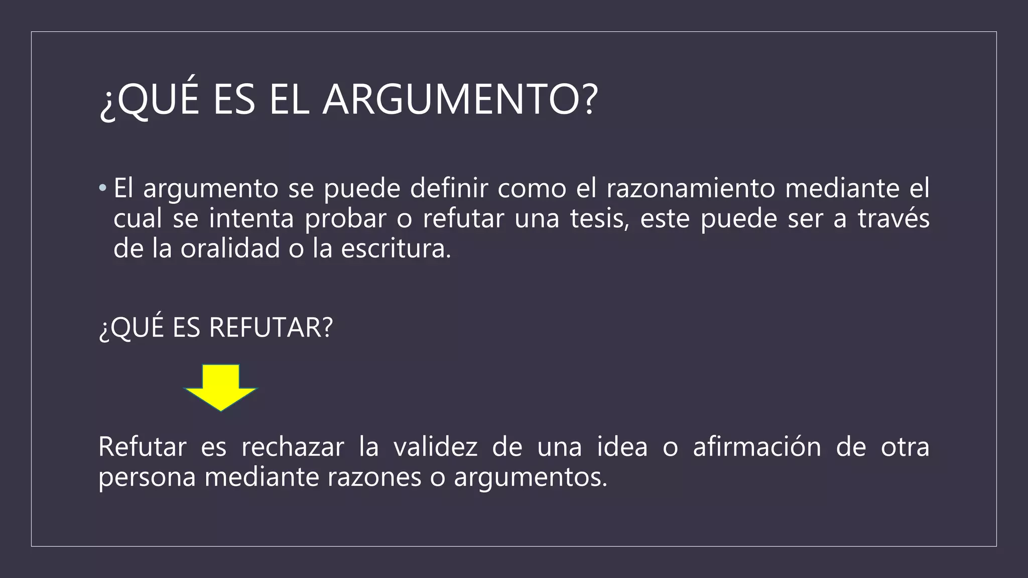 Tipos de argumentos | PPTX