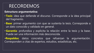 Tipos de argumentos | PPTX