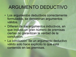 Tipos de argumentos | PPTX