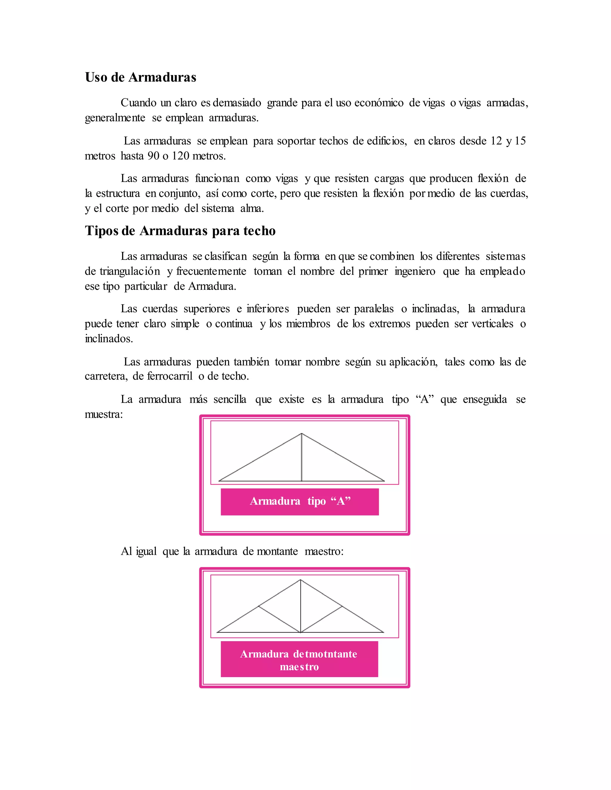 Tipos de armaduras | DOCX