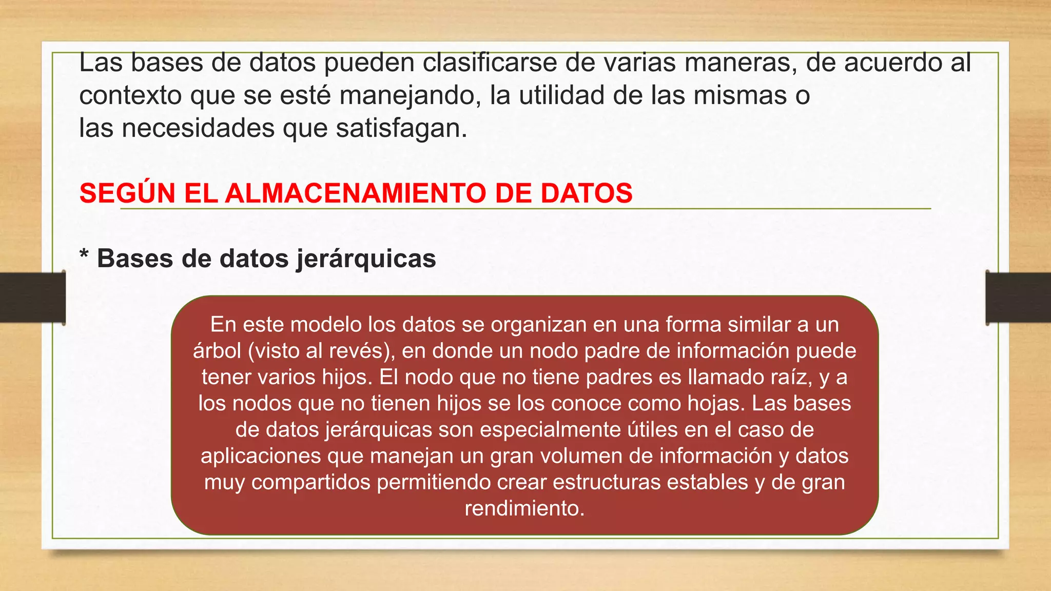 Tipos de base de datos | PPT