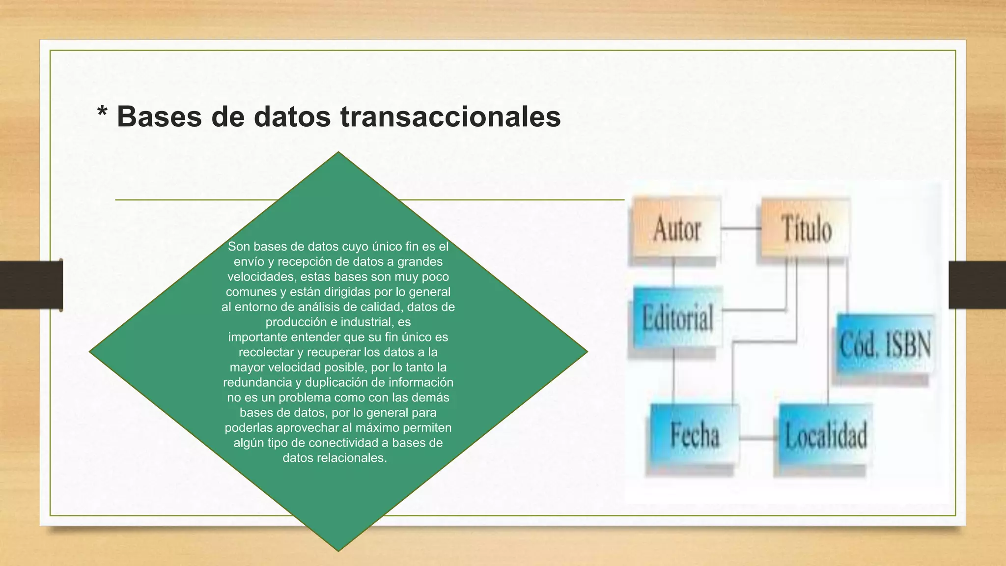 Tipos de base de datos | PPT