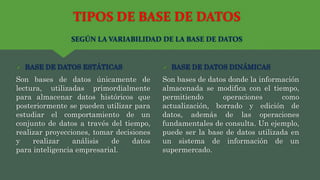 Tipos de base de datos | PPTX