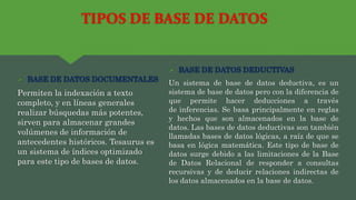 Tipos de base de datos | PPT