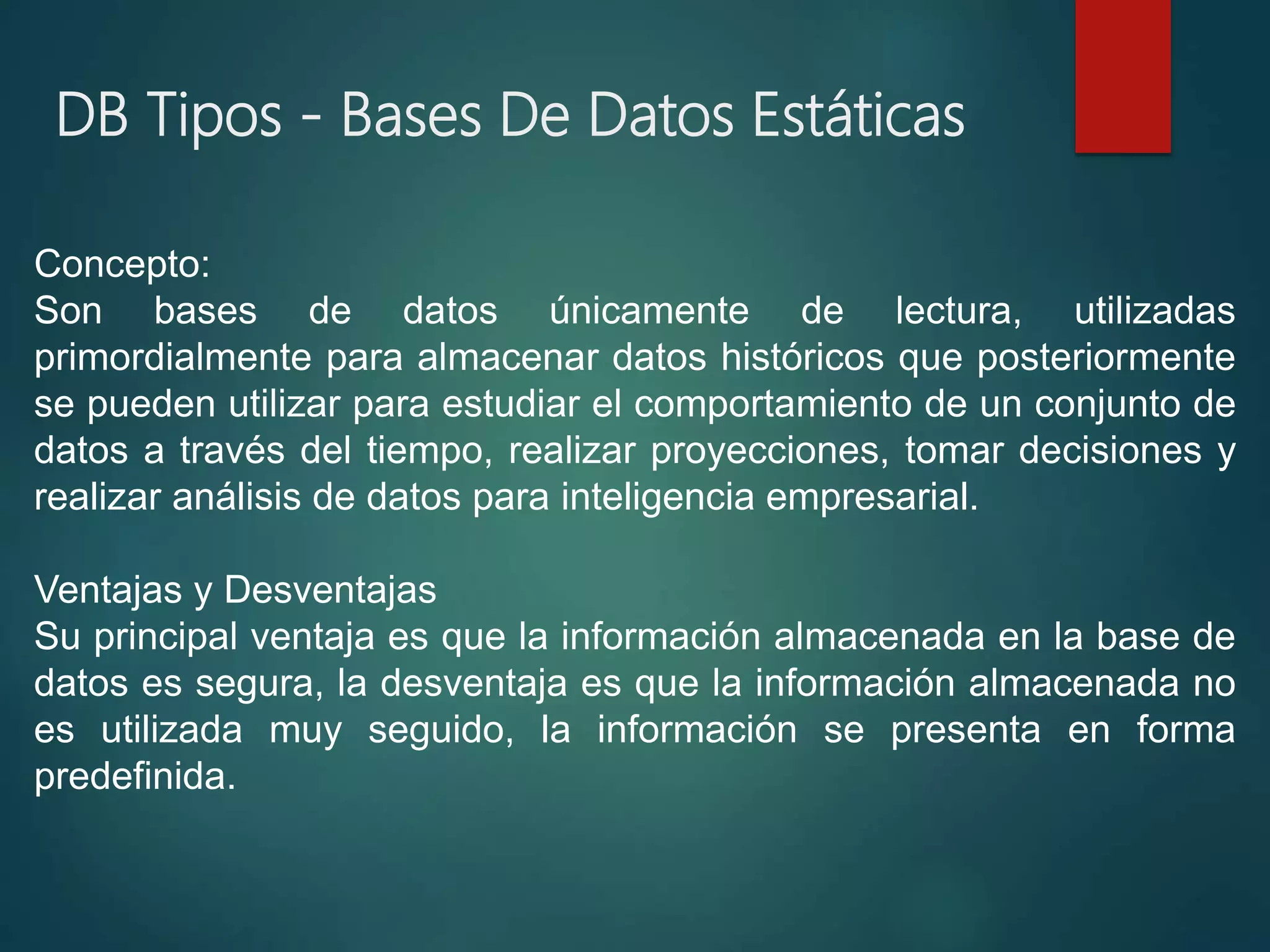 Tipos de Bases de Datos | PPT