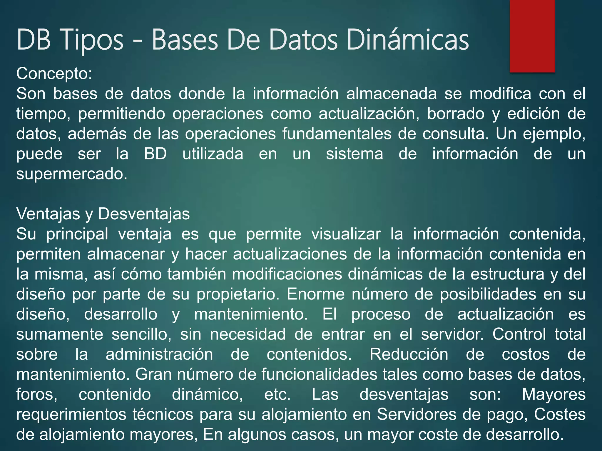 Tipos de Bases de Datos | PPT