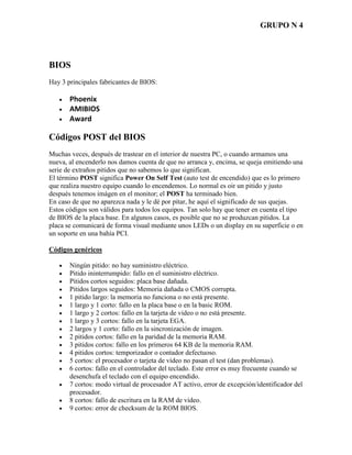 Tipos de bios | DOCX