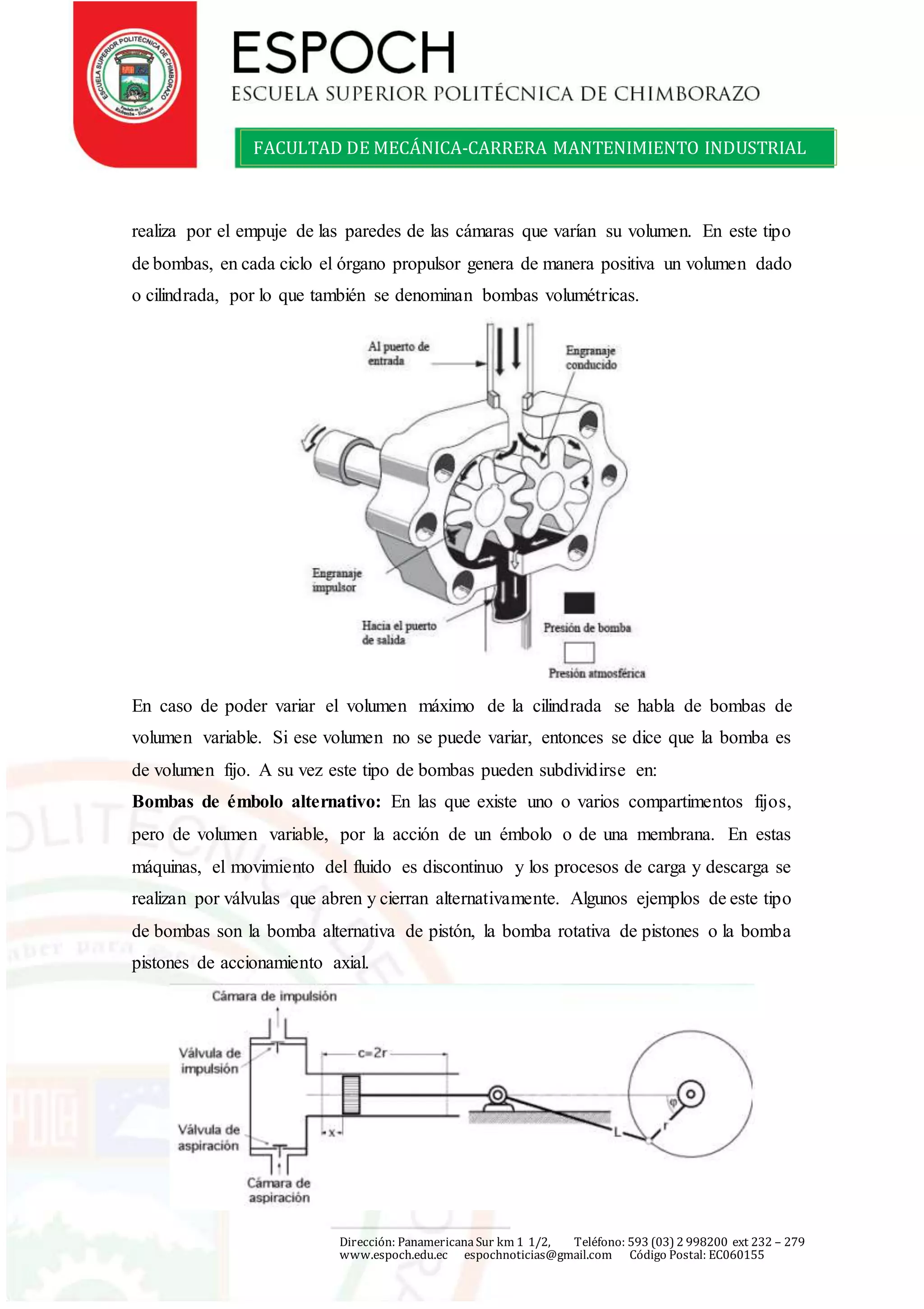 Tipos de bombas hidráulicas | PDF