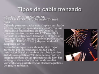 Tipos de cables de red | PPTX