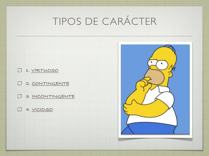 Tipos de caracter