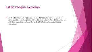 Tipos de cartas y estilos | PPTX