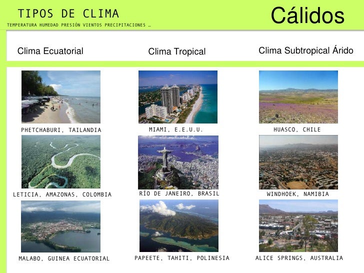 Tipos de clima