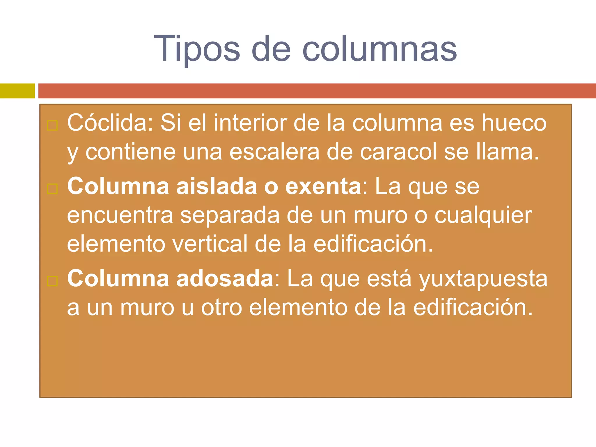 Tipos de columnas | PPTX