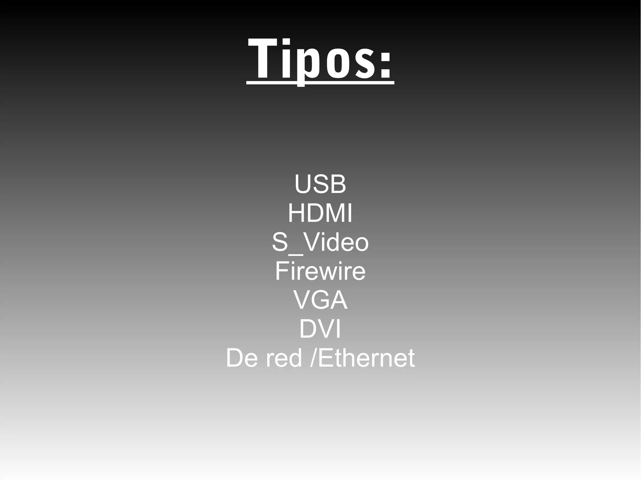 Tipos de conectores | PPT