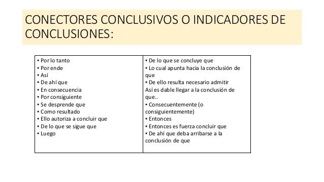 Tipos de conectores lingüístico argumentativos
