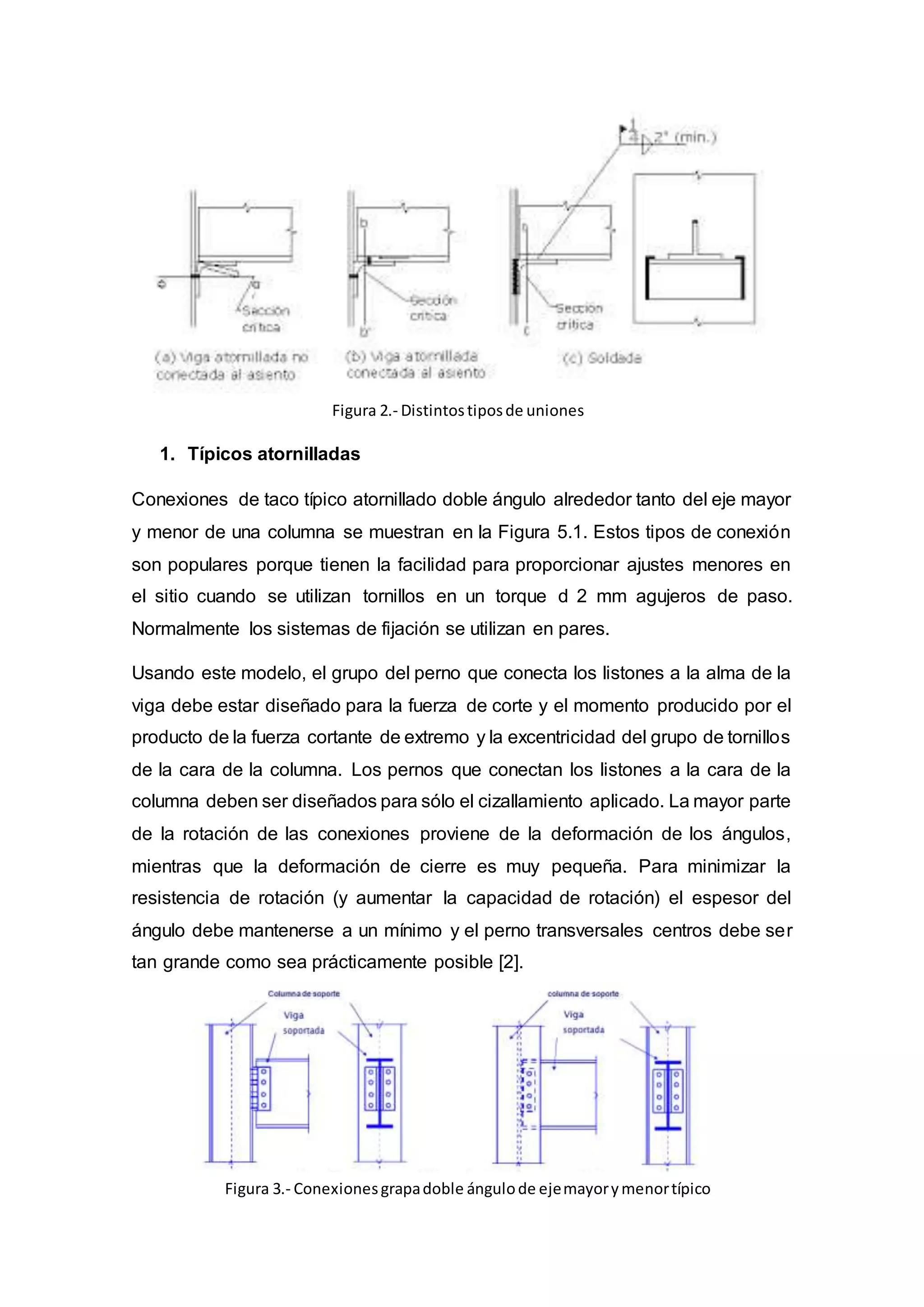 Tipos de conexiones y uniones | DOCX