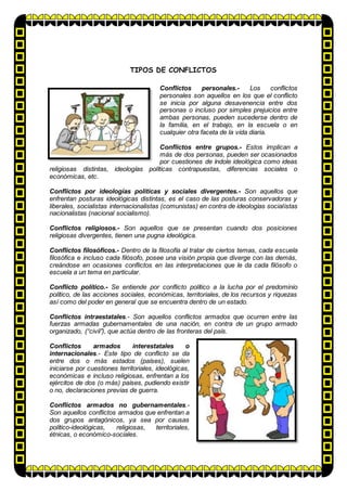 Tipos de conflictos | DOCX