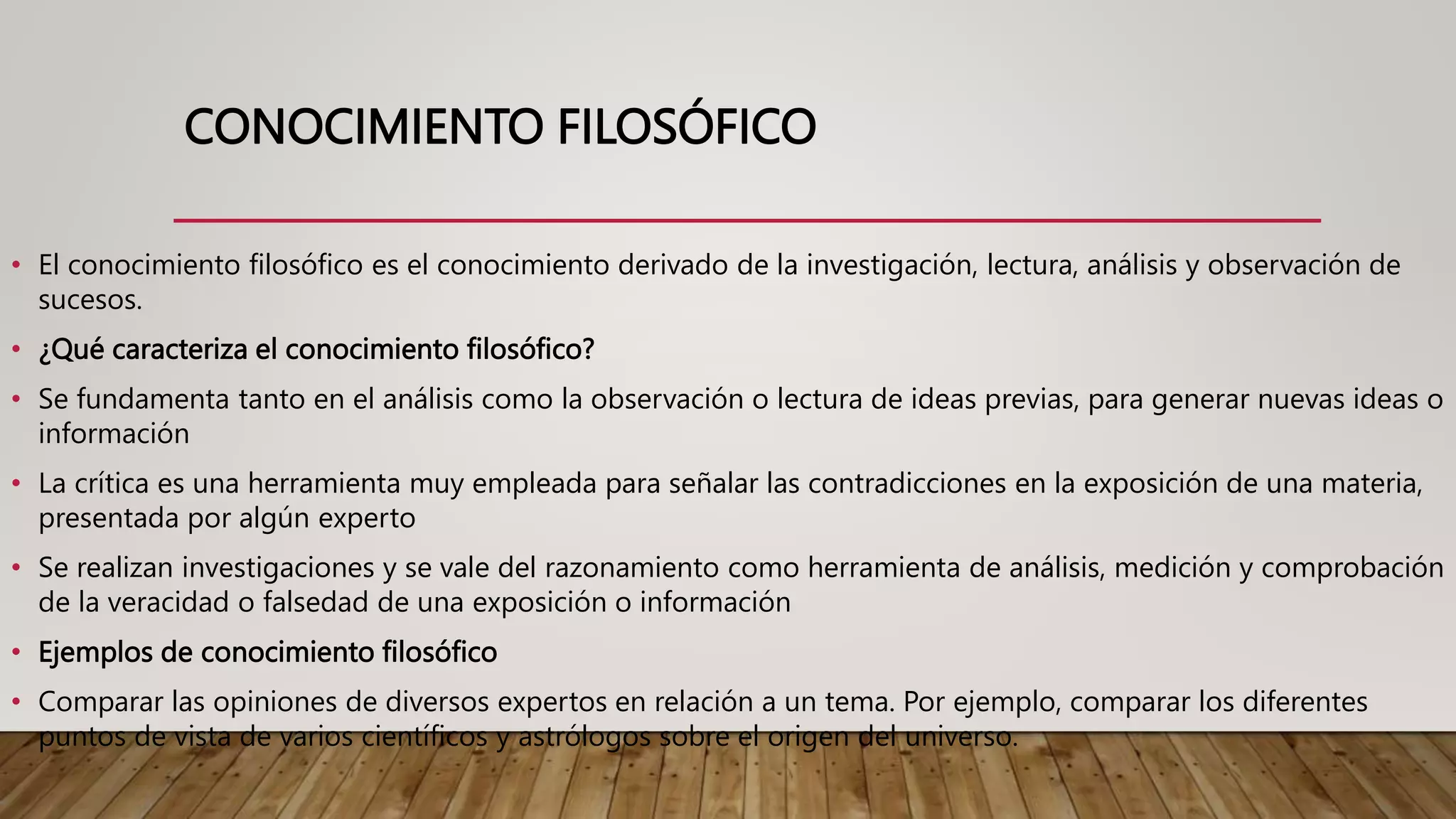 Tipos de Conocimiento | PPTX