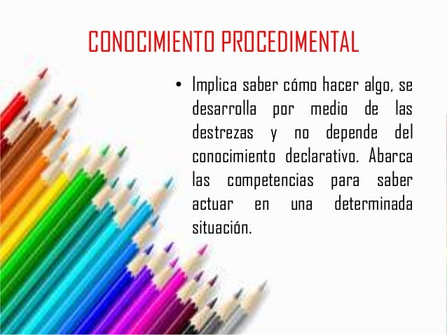 Tipos de conocimientos