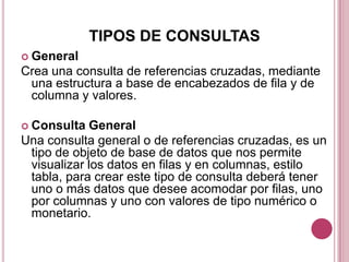 Tipos de consultas | PPTX