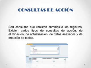 QUE ES CONSULTA Y TIPOS DE CONSULTAS | PPTX