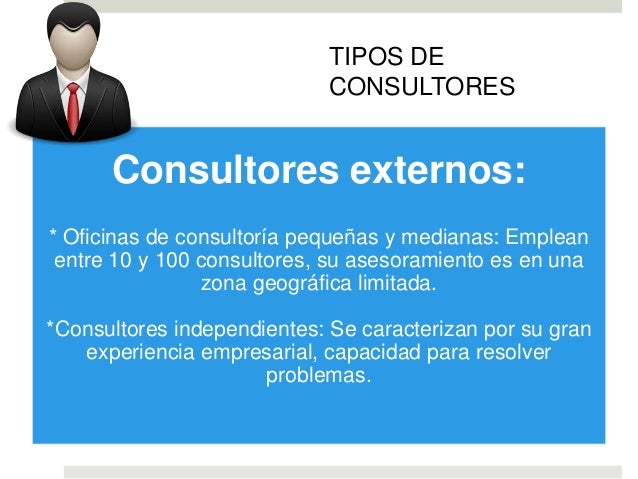 Tipos de consultores