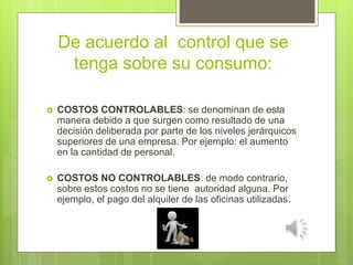 Tipos de costos | PPTX