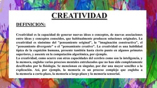 Tipos de creatividad | PPTX